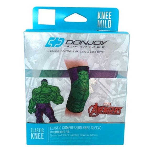 Other | New Marvels Hulk Elastic Compression Knee Sleeve Pediatric ...